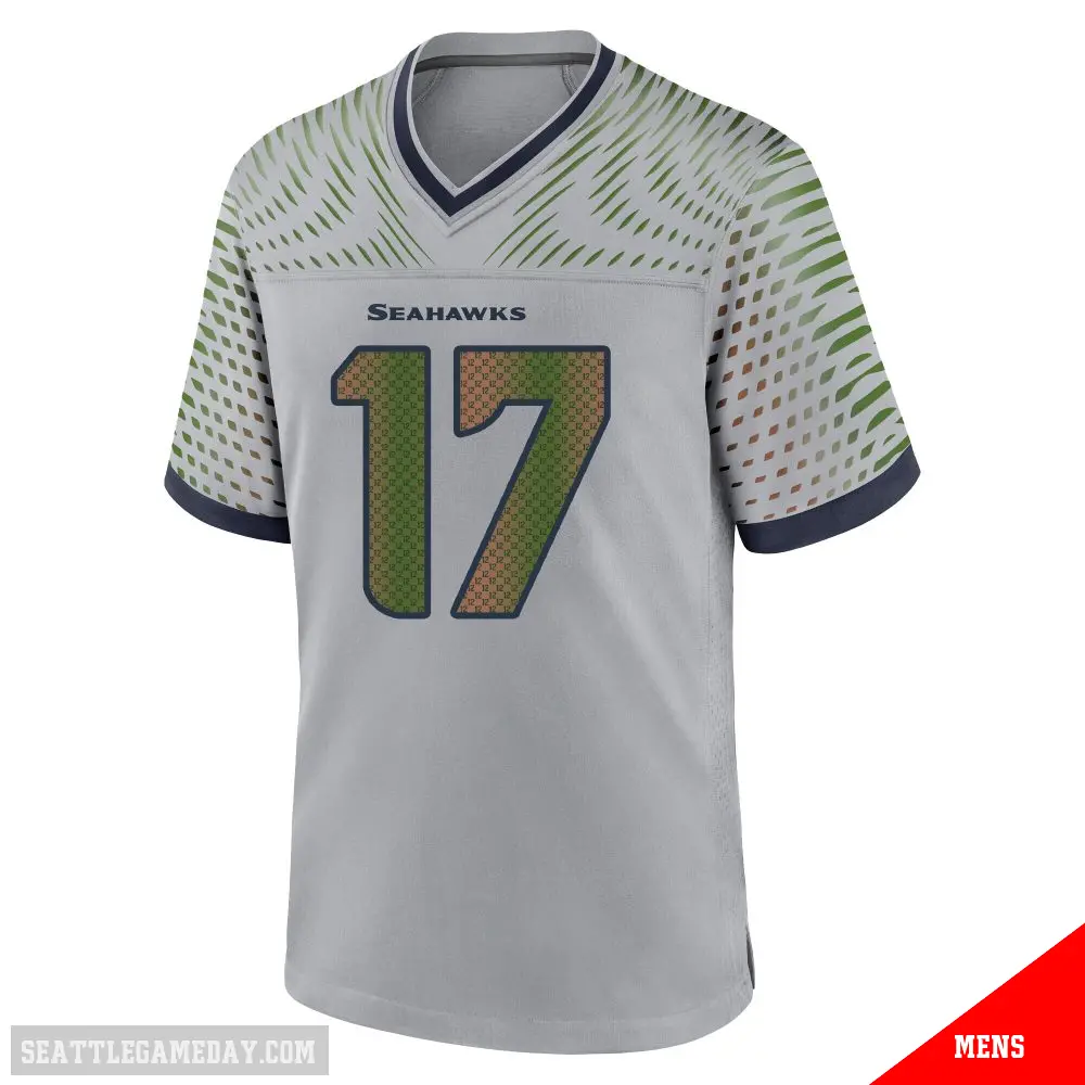 ＃17 Men's John Rhys Plumlee Gray Game Seattle Seahawks Wolf 2025 ...