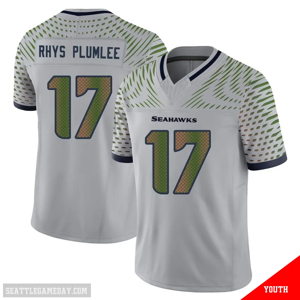 ＃17 Youth John Rhys Plumlee Gray Limited Seattle Seahawks Wolf 2025 ...