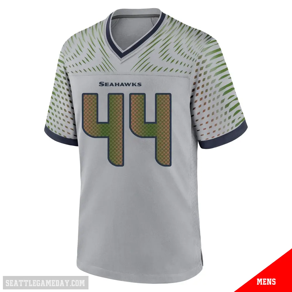 ＃44 Men's Michael Dowell Gray Game Seattle Seahawks Wolf 2025 Rivalries ...