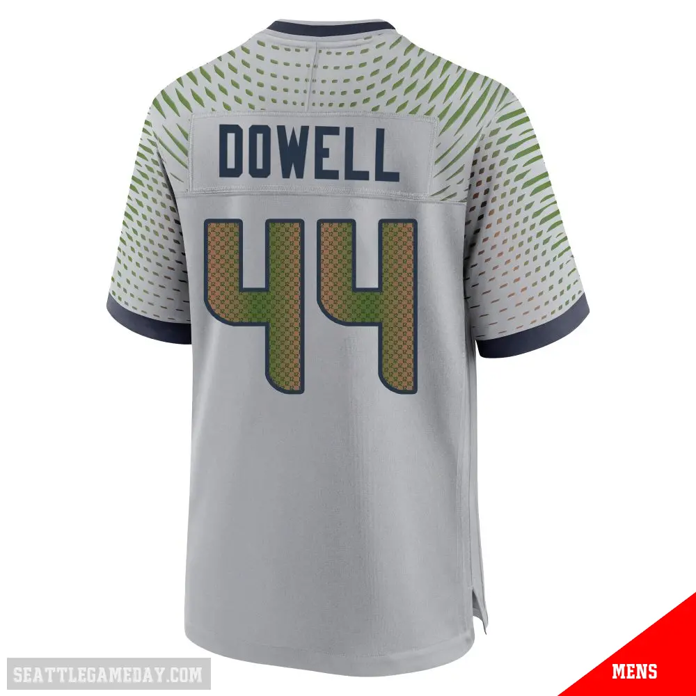 ＃44 Men's Michael Dowell Gray Game Seattle Seahawks Wolf 2025 Rivalries ...