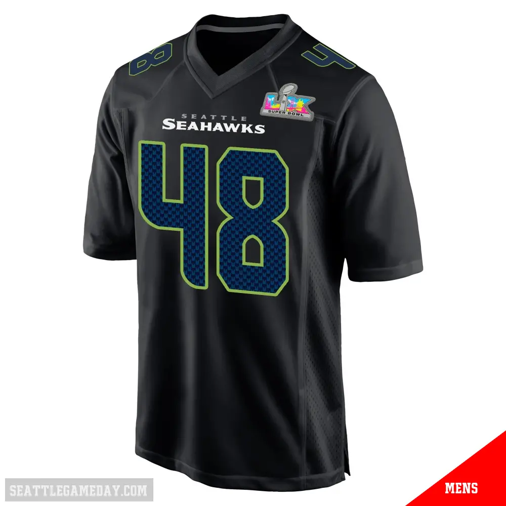 ＃48 Men's Ben Burr-Kirven Black Game Seattle Seahawks Carbon Fashion ...
